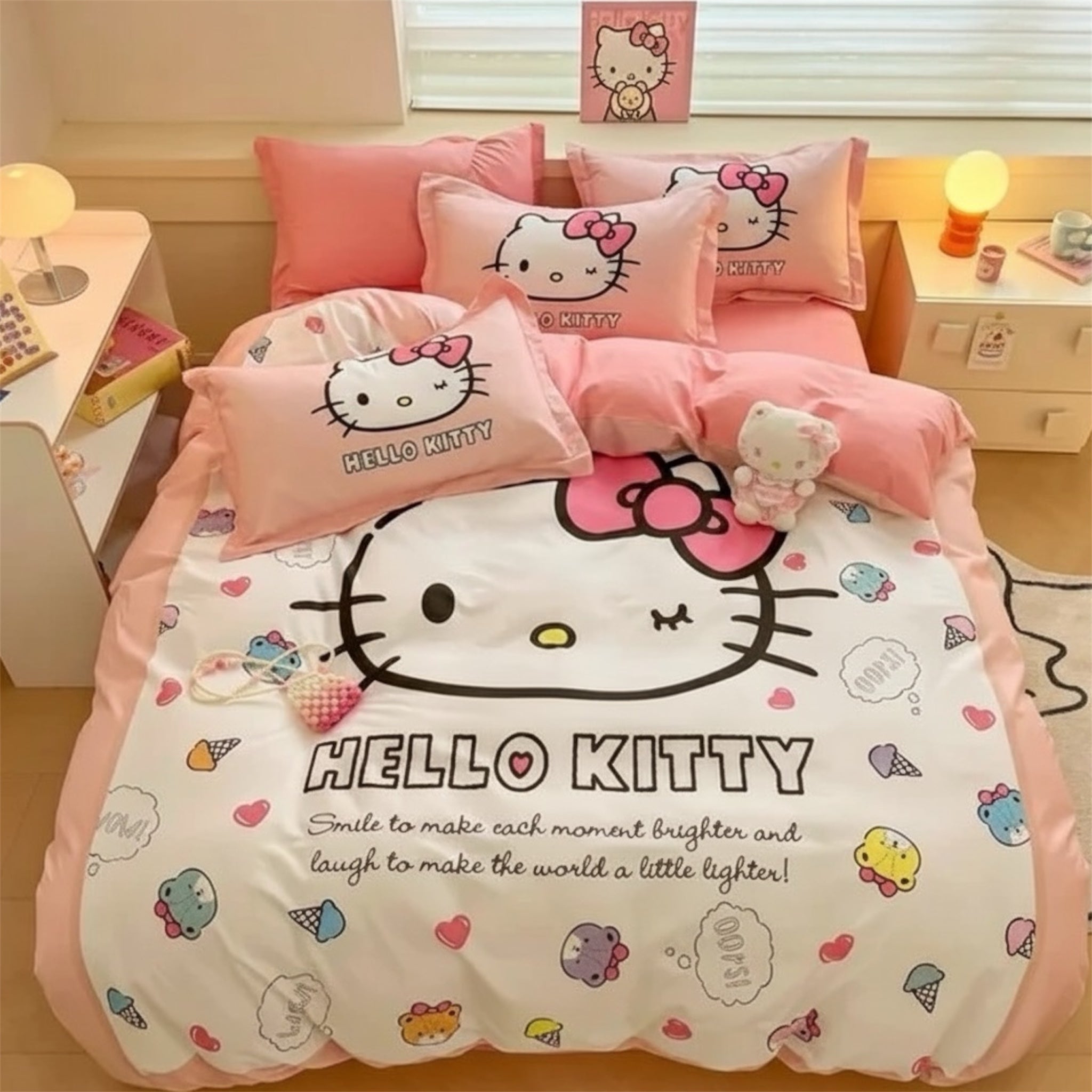 SET DE COBIJAS CON DISEÑO DE HELLO KITTY – VRCELL Costa Rica